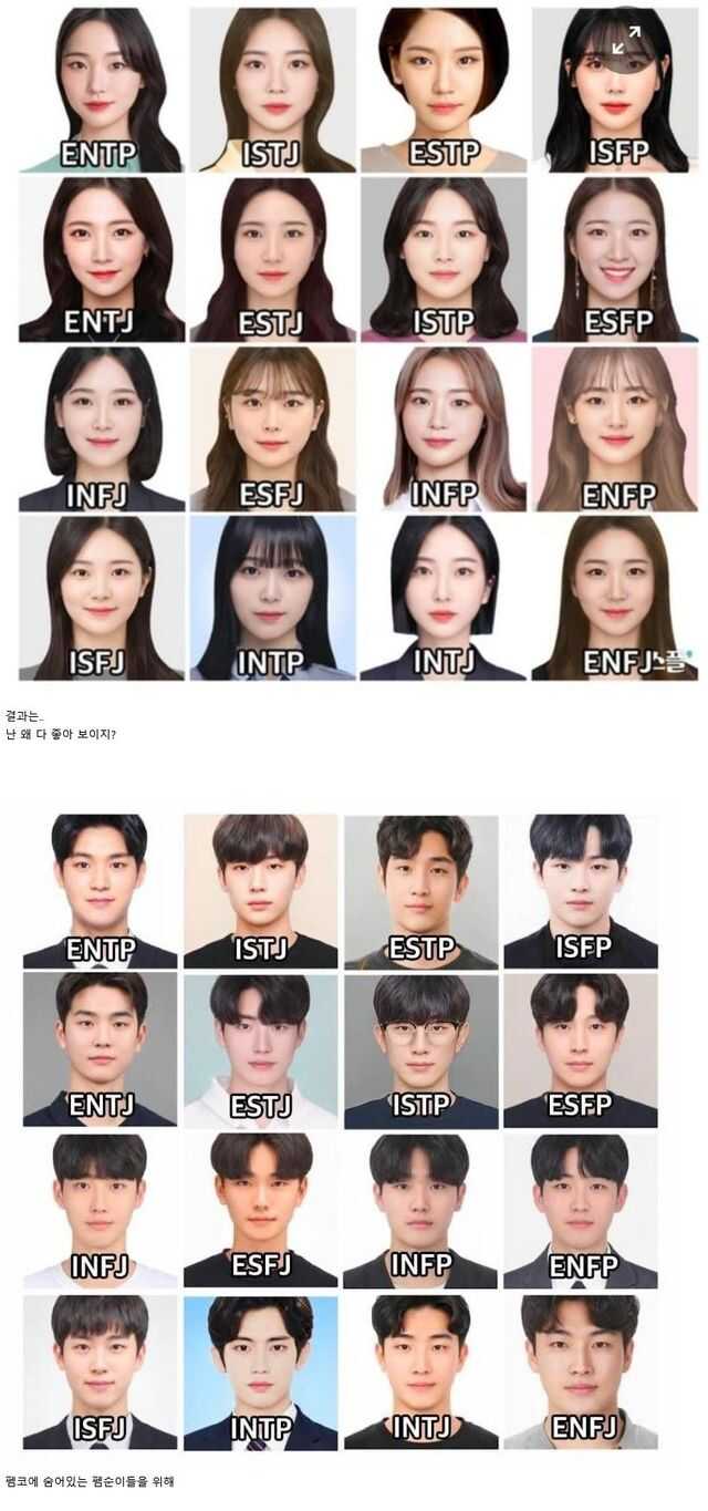 짤ZIP - MBTI별 이상형